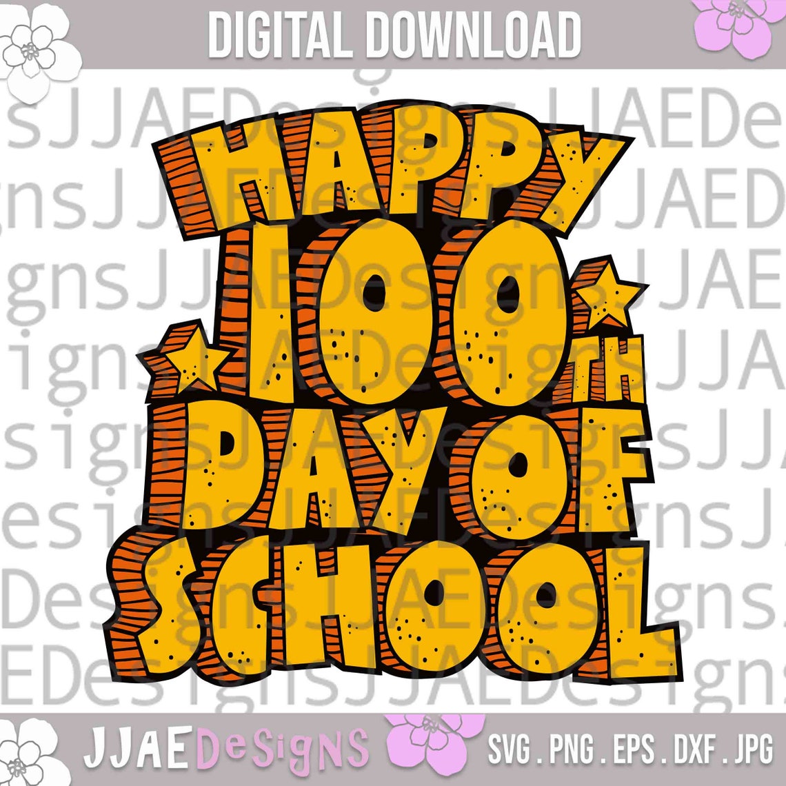 Happy 100th Day Of School Svg 100 Days Of School Svg 100th Etsy