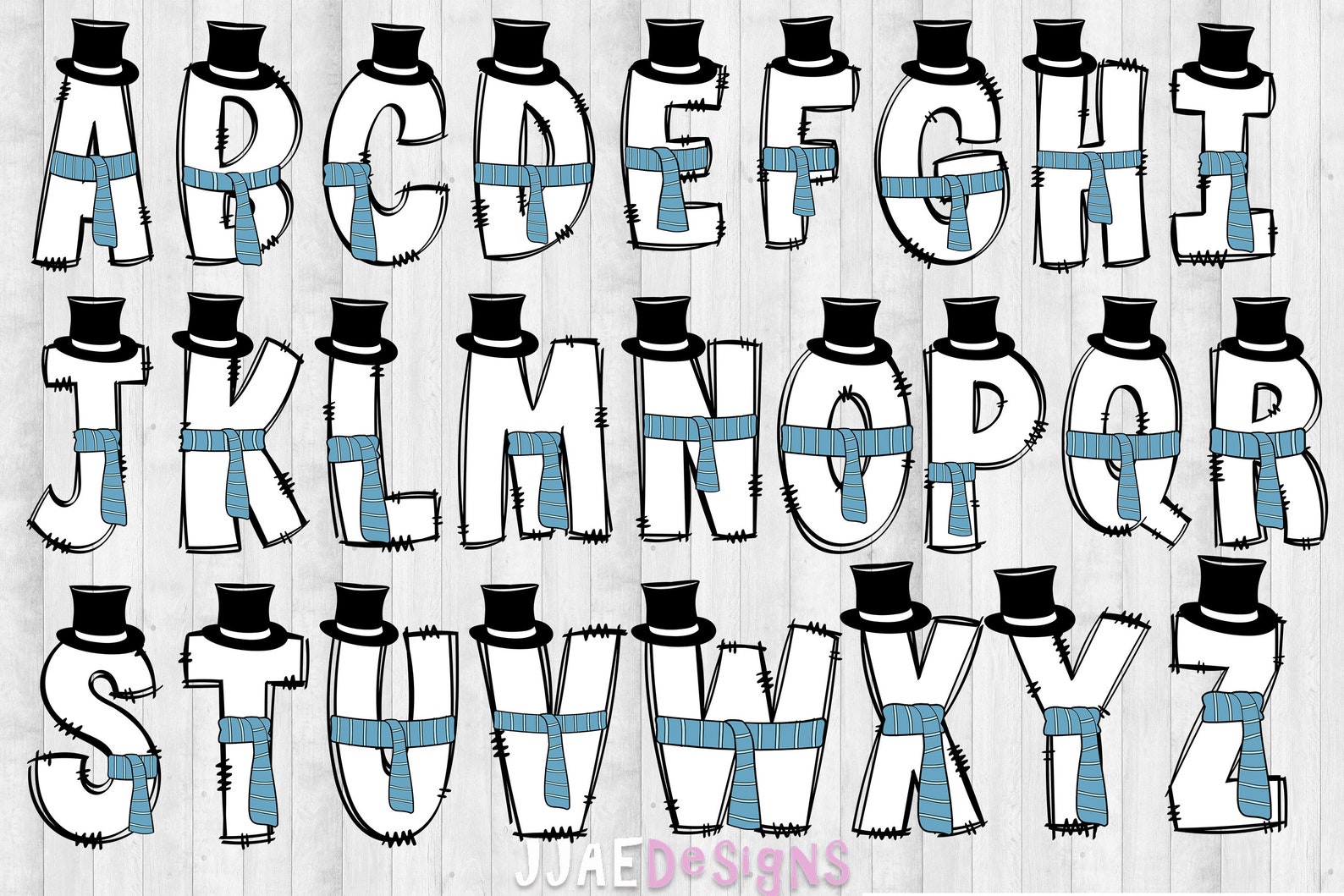 Christmas Alphabet PNG Letters Doodle Letters PNG Letters - Etsy