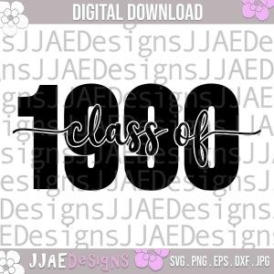 1990 SVG, Class of 1990 SVG, 1990 Shirt Svg, High School Graduate Shirt ...