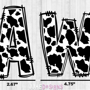 Cow Hide Doodle Font Cowhide Doodle Letters, Cow Print Pattern Doodle ...