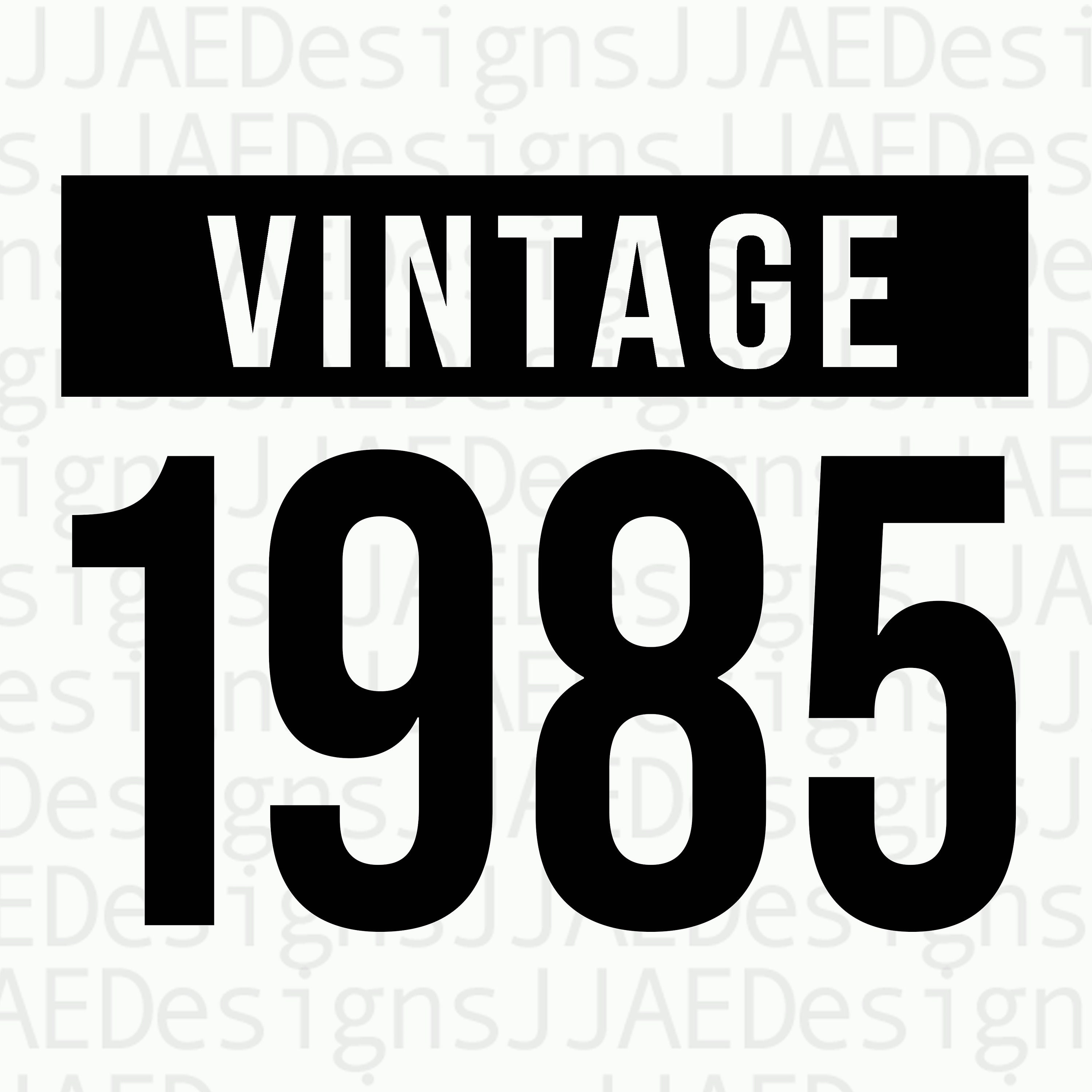 1985 Birthday SVG Vintage 1985 SVG Clipart Vintage 1985 | Etsy
