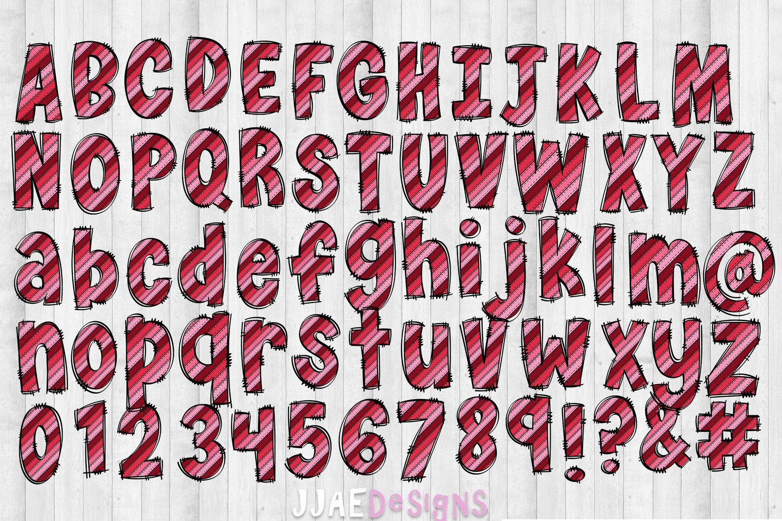 Valentine Doodle Letters Hearts Alphabet Letters Love PNG - Etsy