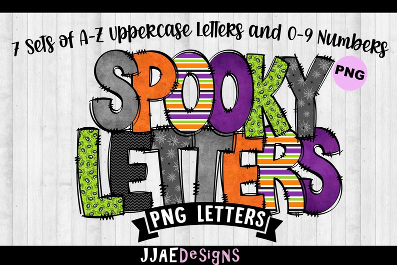 Halloween PNG Letters Doodle Halloween Alphabet PNG Doodle - Etsy