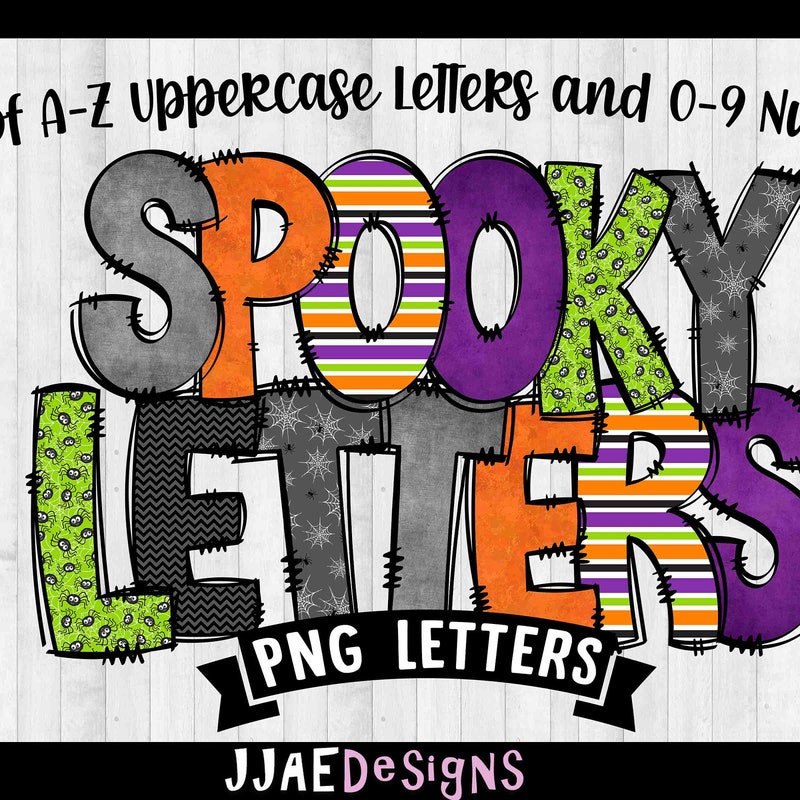 Halloween Doodle Alphabet - Etsy