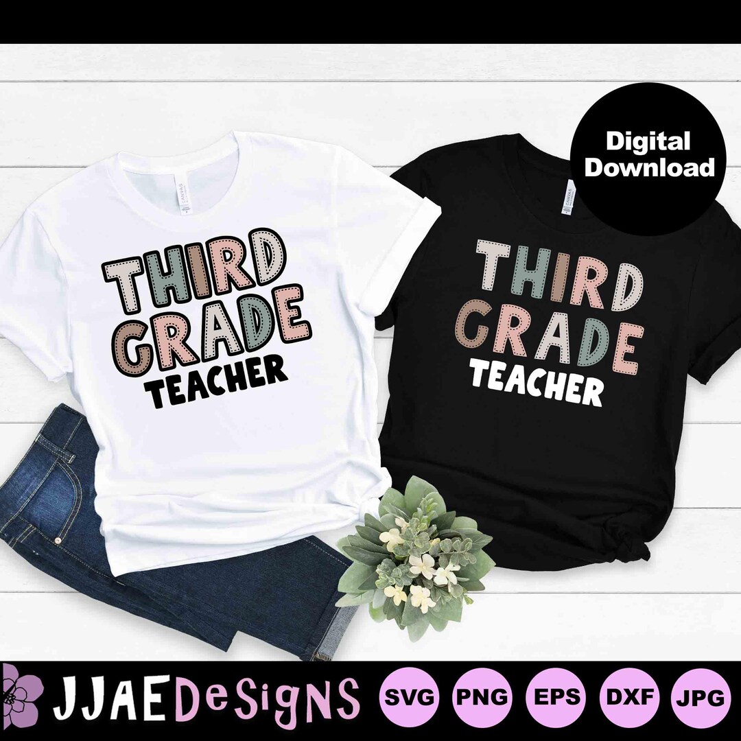 3rd Grade Teacher Svg, Grade School Svg, Back to School Svg, 3rd Grade ...