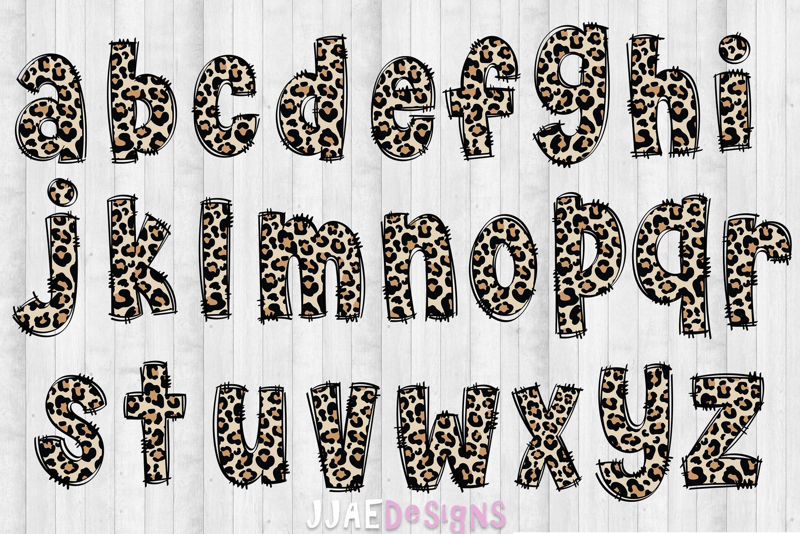 Leopard PNG Letters, Sublimation Alphabet Bundle, Bulletin Board ...