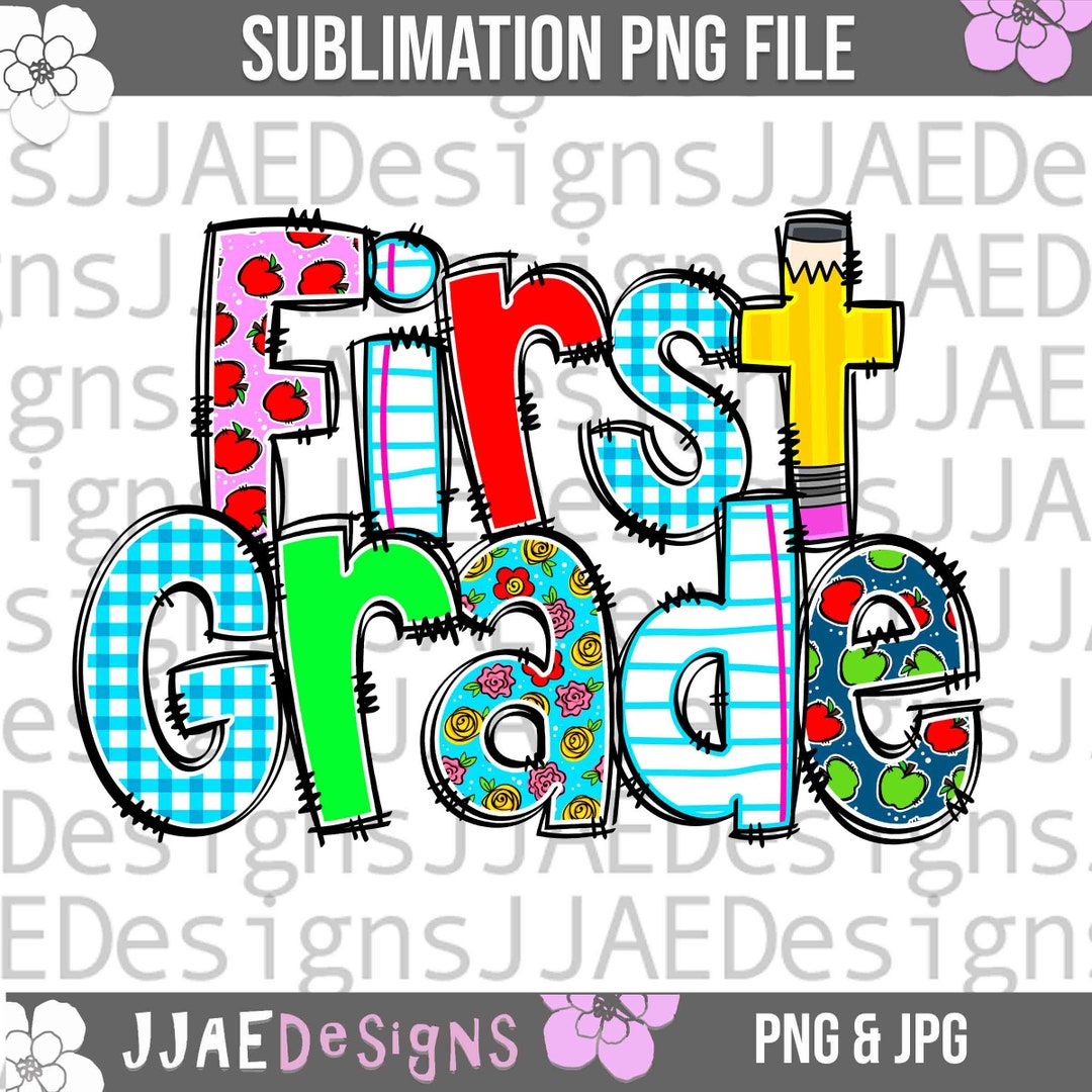 First Grade Png | 1st Grade Png | Back to School Png | 1st Grade ...