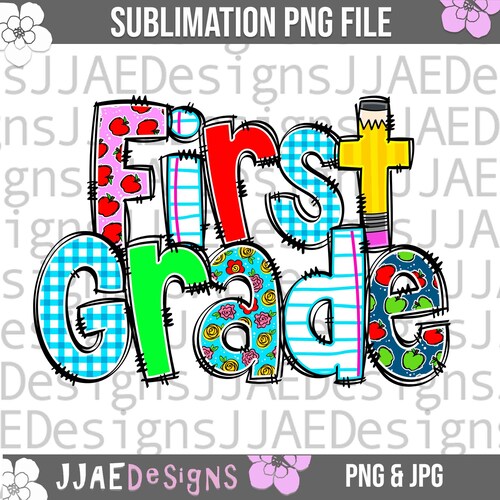 First Grade Png 1st Grade Png Back to School Png 1st - Etsy