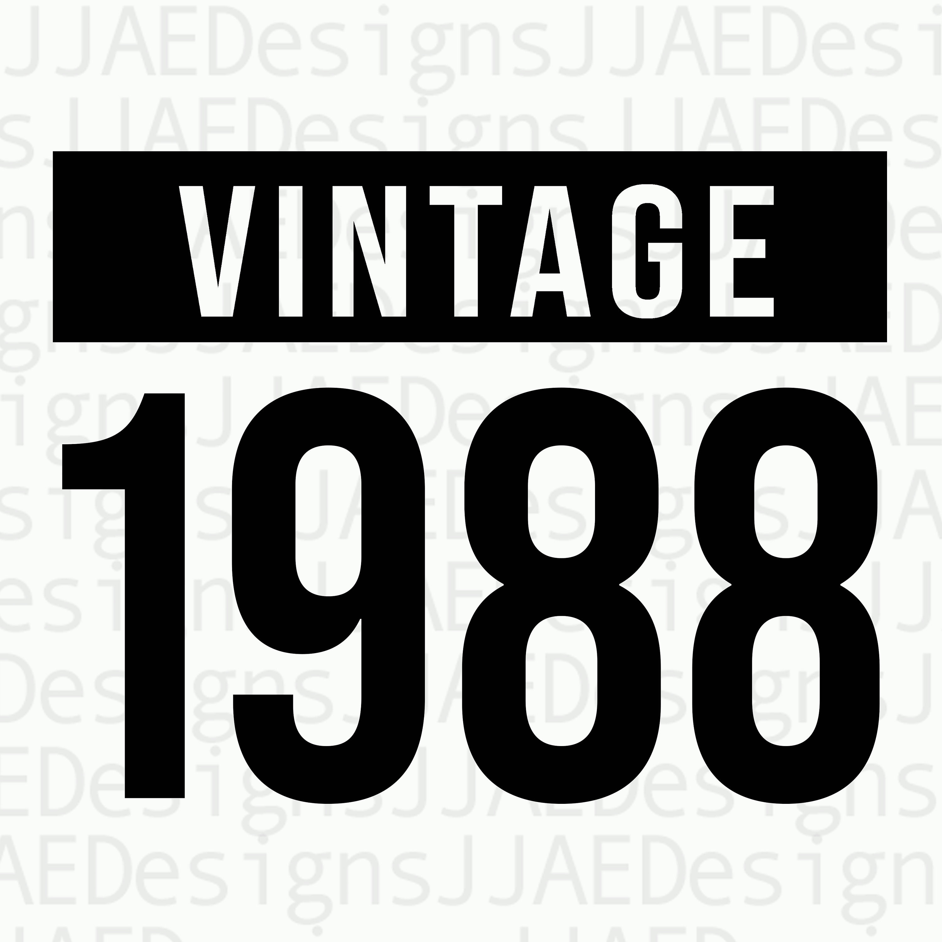 1988 Birthday SVG Vintage 1988 SVG Clipart Vintage 1988 - Etsy Ireland