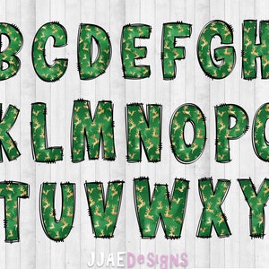 Christmas Alphabet PNG Letters, Doodle Letters PNG Letters, Christmas ...