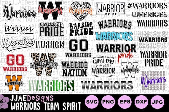 Warriors Svg Bundle Warriors Svg Warrior Mascot Svg Warrior - Etsy ...