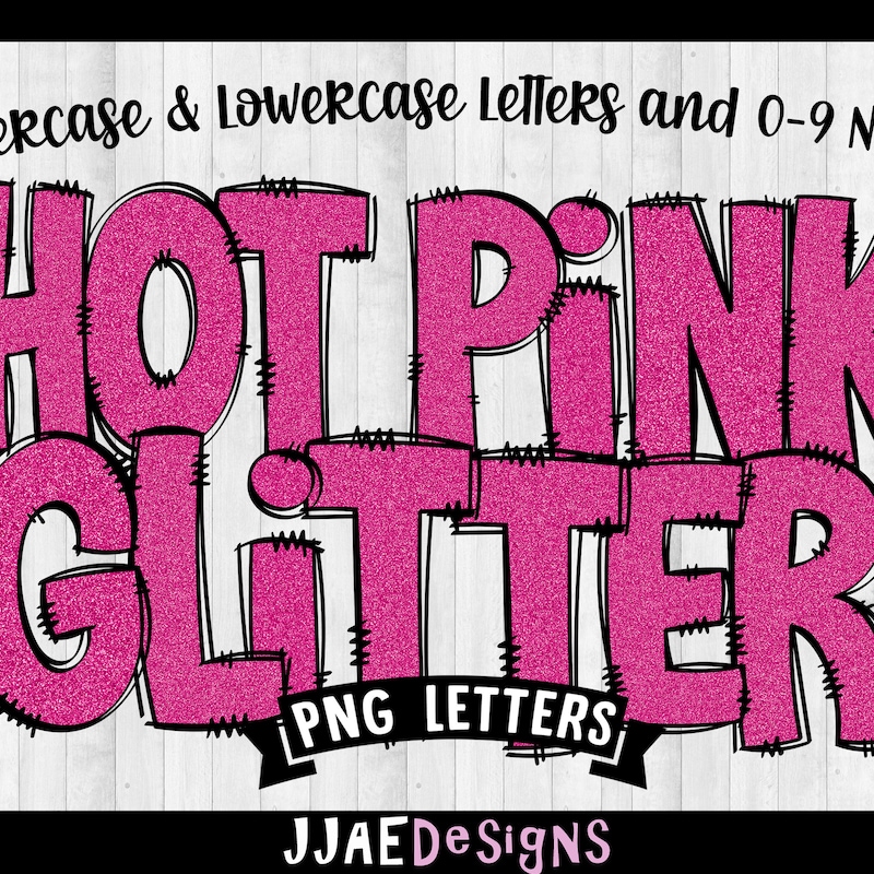 Pink Glitter Letters - Etsy