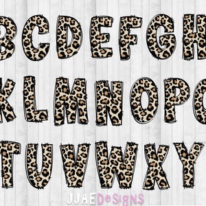 Leopard PNG Letters, Sublimation Alphabet Bundle, Bulletin Board ...