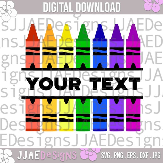 Crayon Monogram Svg Crayon Split Monogram Svg Crayon Svg - Etsy