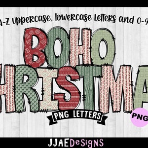 Christmas Alphabet PNG Letters, Doodle Letters PNG Letters, Christmas ...