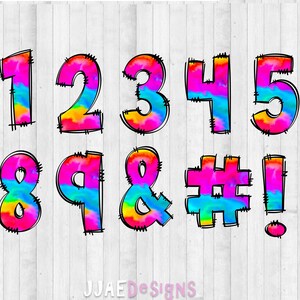 Rainbow Watercolor PNG Letters, Doodle Sublimation Alphabet Bundle ...