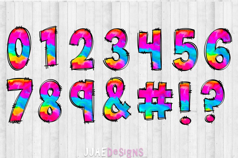 Rainbow Watercolor PNG Letters Doodle Sublimation Alphabet - Etsy