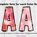 Valentine Watercolor Alphabet PNG Letters, Doodle Letters PNG Letters ...