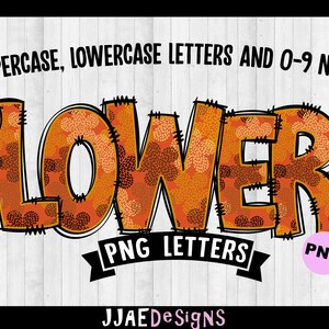 Flower Doodle Letters, Floral Alphabet Bundle, Flower Alphabet Letters ...