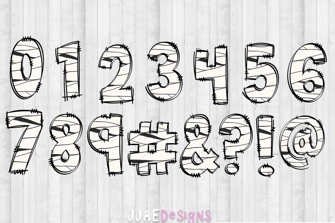 Alphabet PNG, Halloween PNG Letters, Doodle Letters PNG, Mummy Png ...