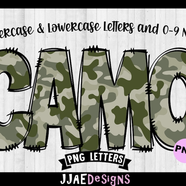 Camouflage Letters - Etsy