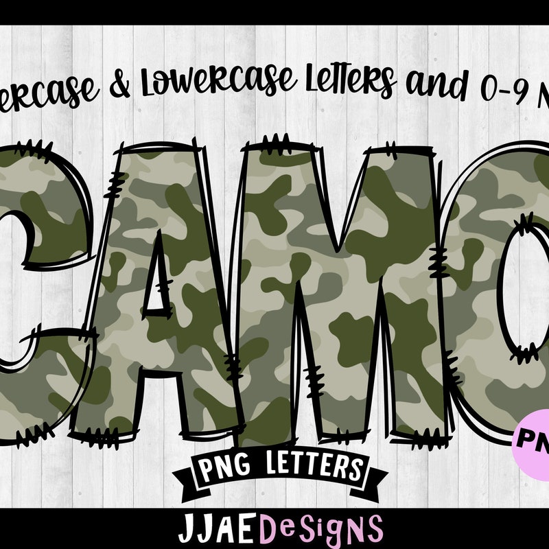 Camouflage Letters - Etsy