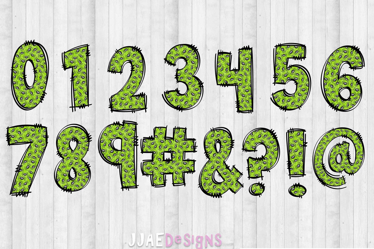 Halloween PNG Letters, Doodle Halloween Alphabet, PNG Doodle Letters ...