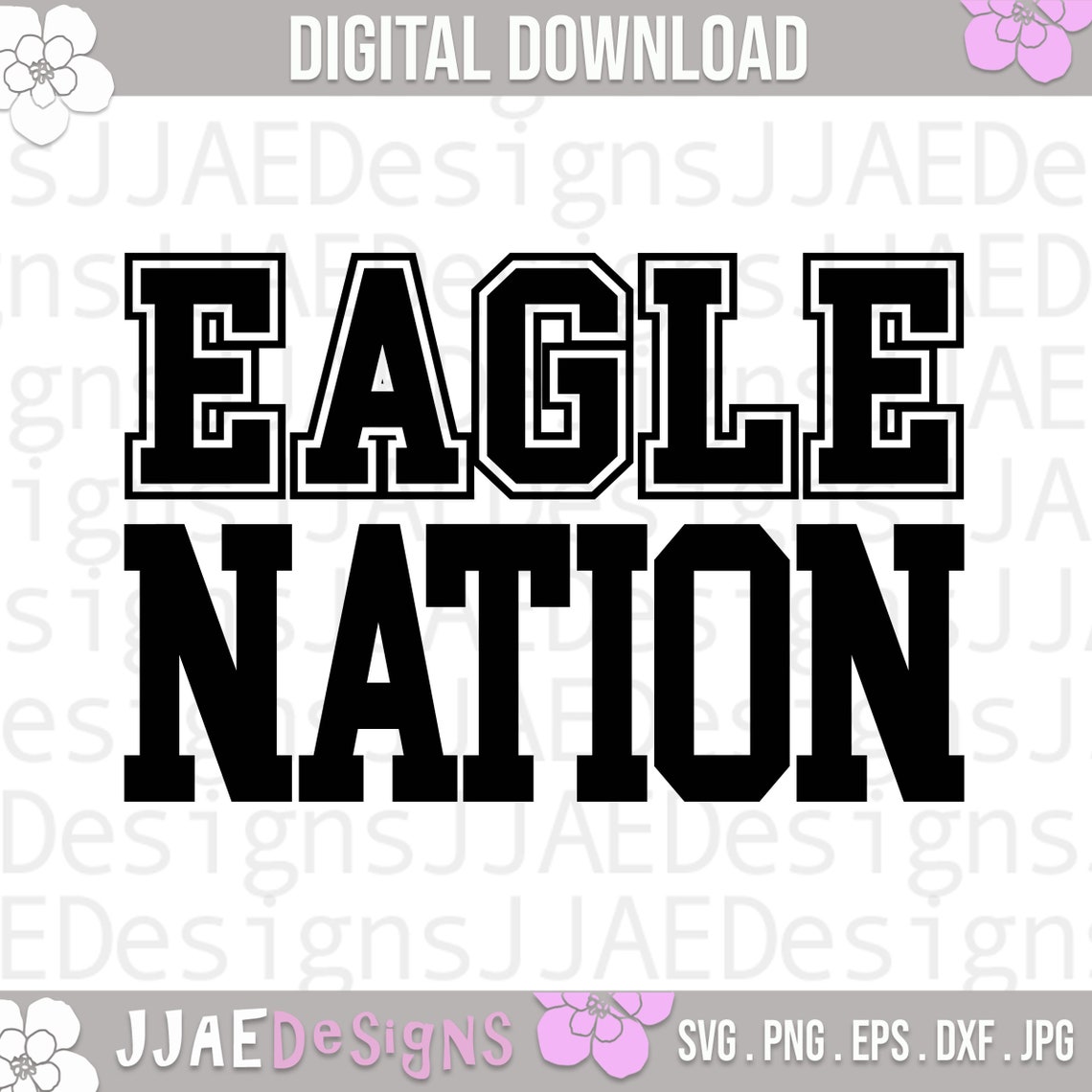 Eagle Nation Svg School Sports Team Shirt Svg School Mascot | Etsy