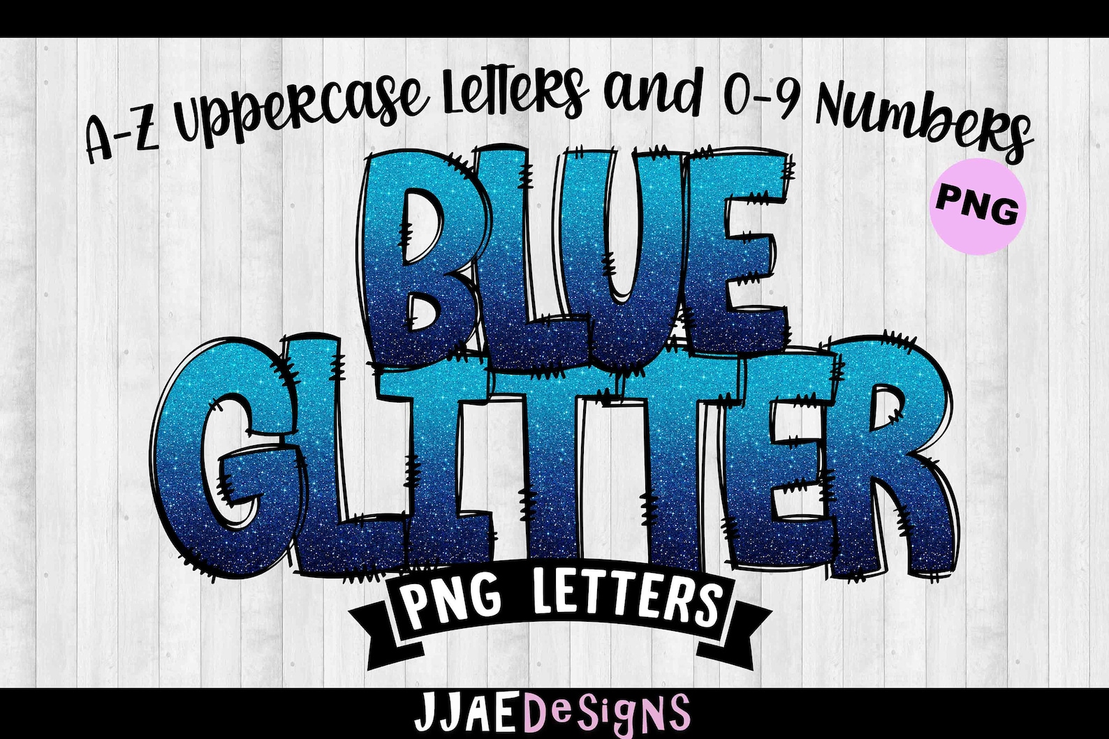 Blue Glitter PNG Letters Blue Glitter Doodle Alphabet Blue - Etsy