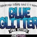 Blue Glitter PNG Letters, Blue Glitter Doodle Alphabet, Blue Doodle ...