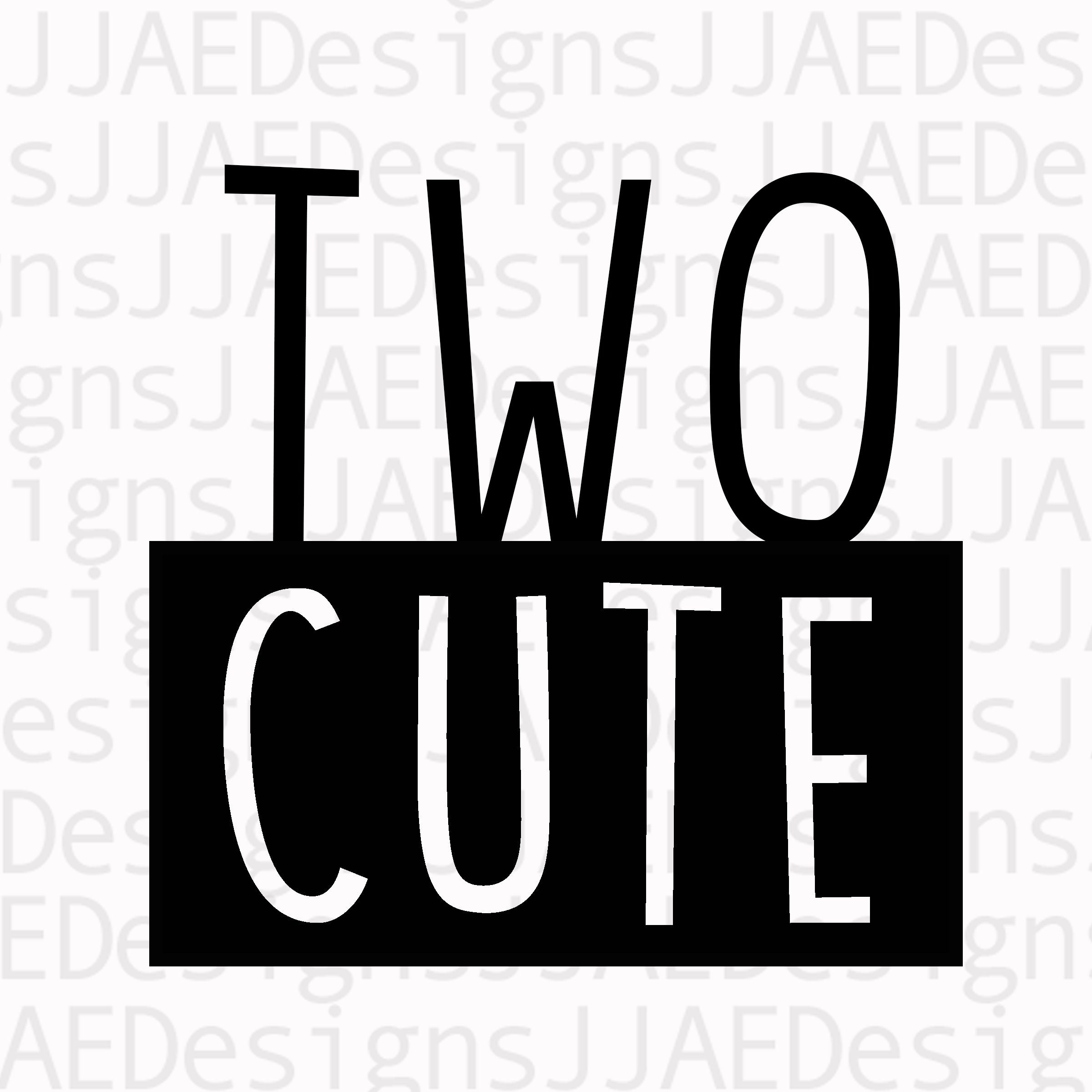 Two Cute Svg | Twin Svg | Infant Saying Svg | Twin Onesie Svg | Baby ...