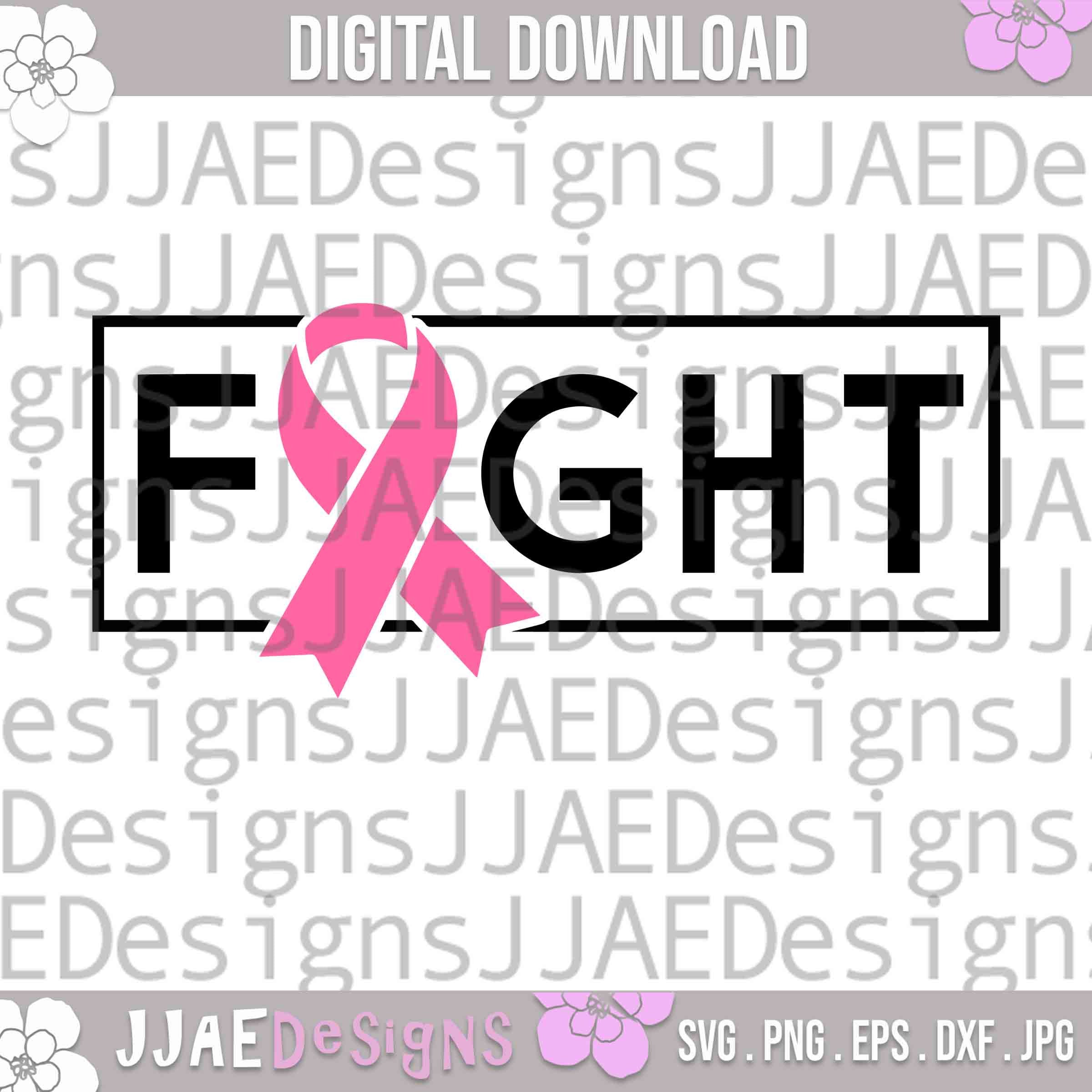 Fight Svg Breast Cancer Svg Breast Cancer Awareness Svg Etsy