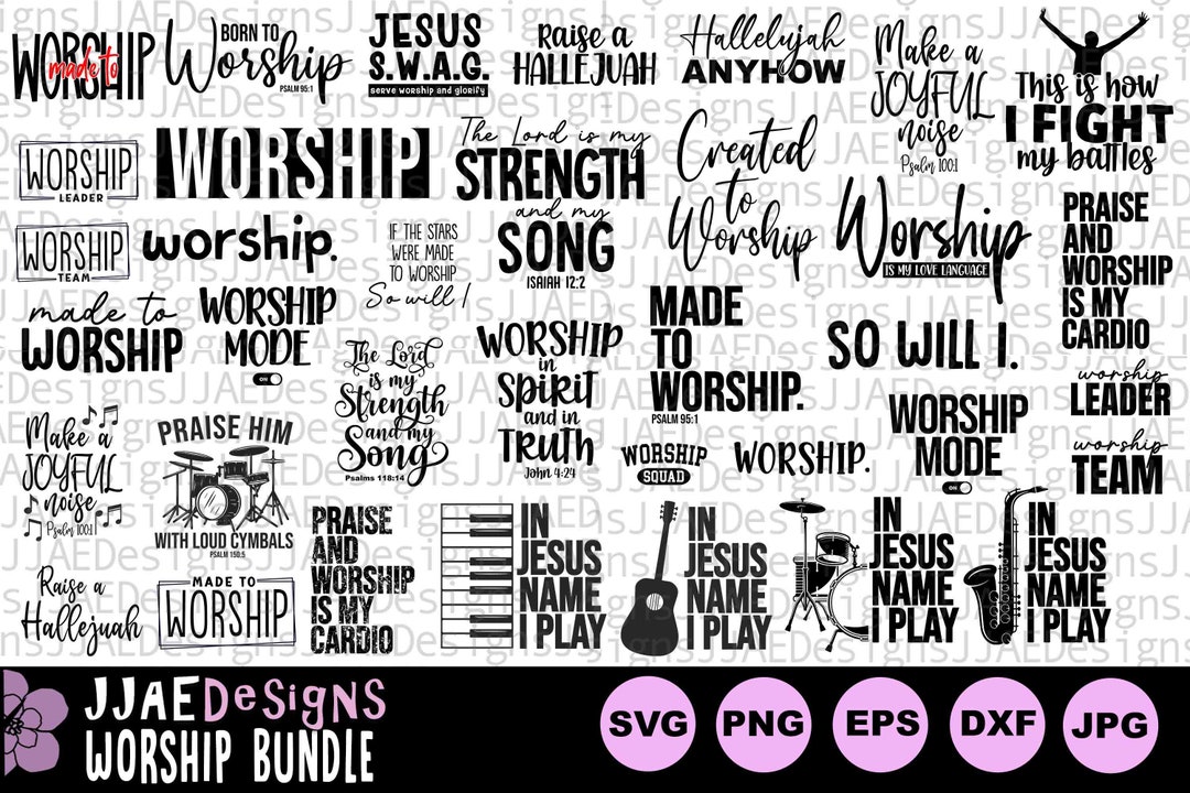Worship Svg Bundle, Christian Svg, Worship Svg, Christian Svg Bundle ...