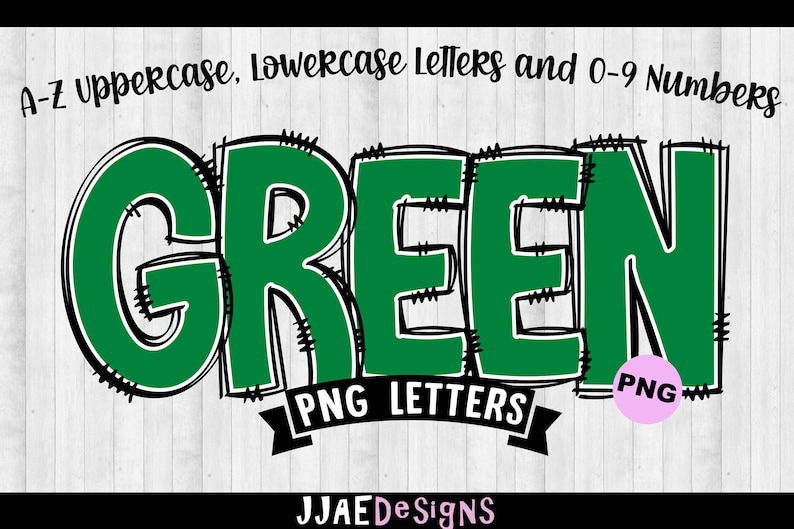Green PNG Letters Doodle Green Alphabet PNG Doodle Letters - Etsy