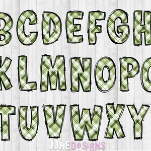 Christmas Alphabet PNG Letters, Doodle Letters PNG Letters, Christmas ...