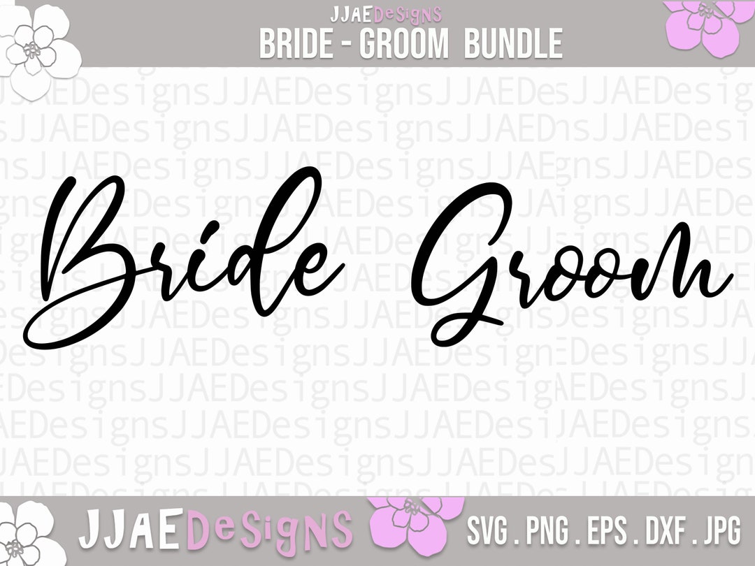 Bride and Groom Svg | Bride Svg, Groom Svg, Wedding Svg, Engagement Svg ...