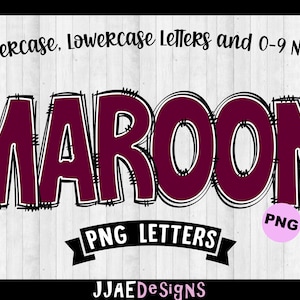 Maroon PNG Letters, Doodle Maroon Alphabet, PNG Doodle Letters Set PNG ...