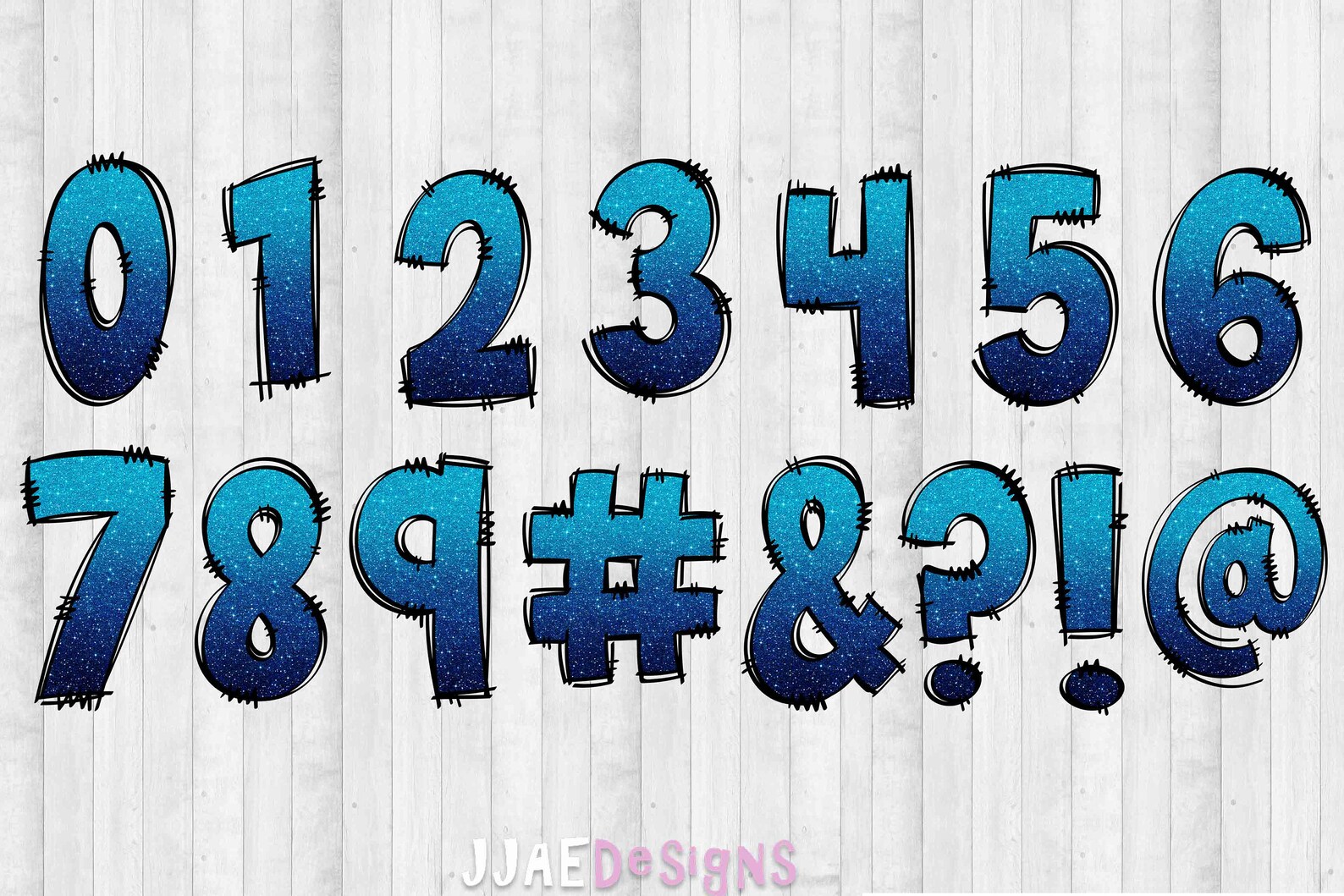 Blue Glitter PNG Letters Blue Glitter Doodle Alphabet Blue - Etsy