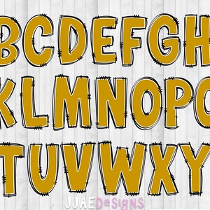 Navy Blue & Gold Alphabet PNG Letters, Doodle Letters PNG Letters, Navy ...