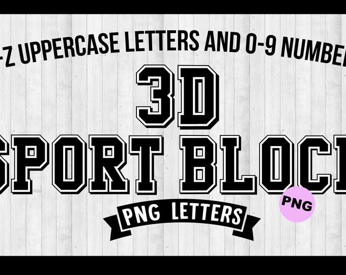 Varsity 3D Font Svg, Block Font Svg, College Font, University Font ...