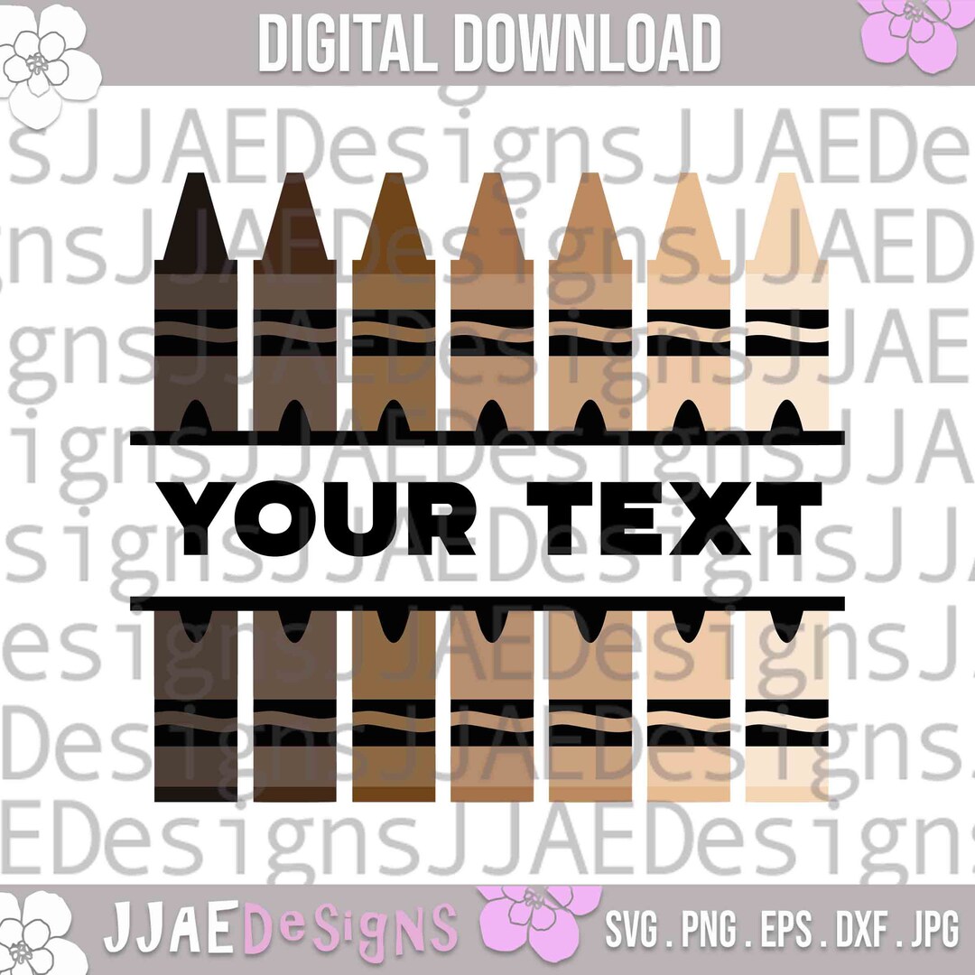 Multicultural Crayon Monogram Svg, Teacher Monogram Svg, Crayon Split ...