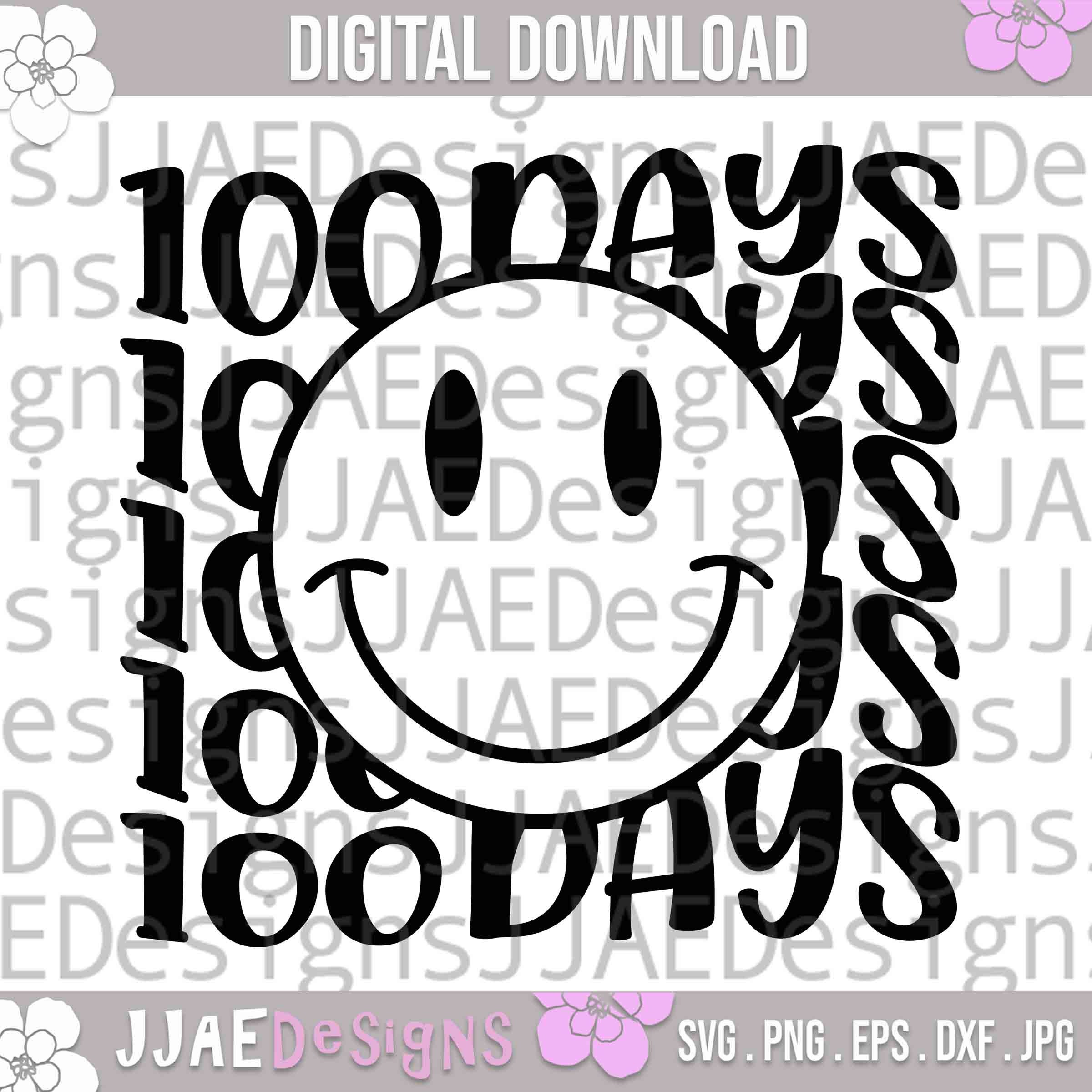 100 Days of School SVG 100th Day of School Svg 100th Day - Etsy