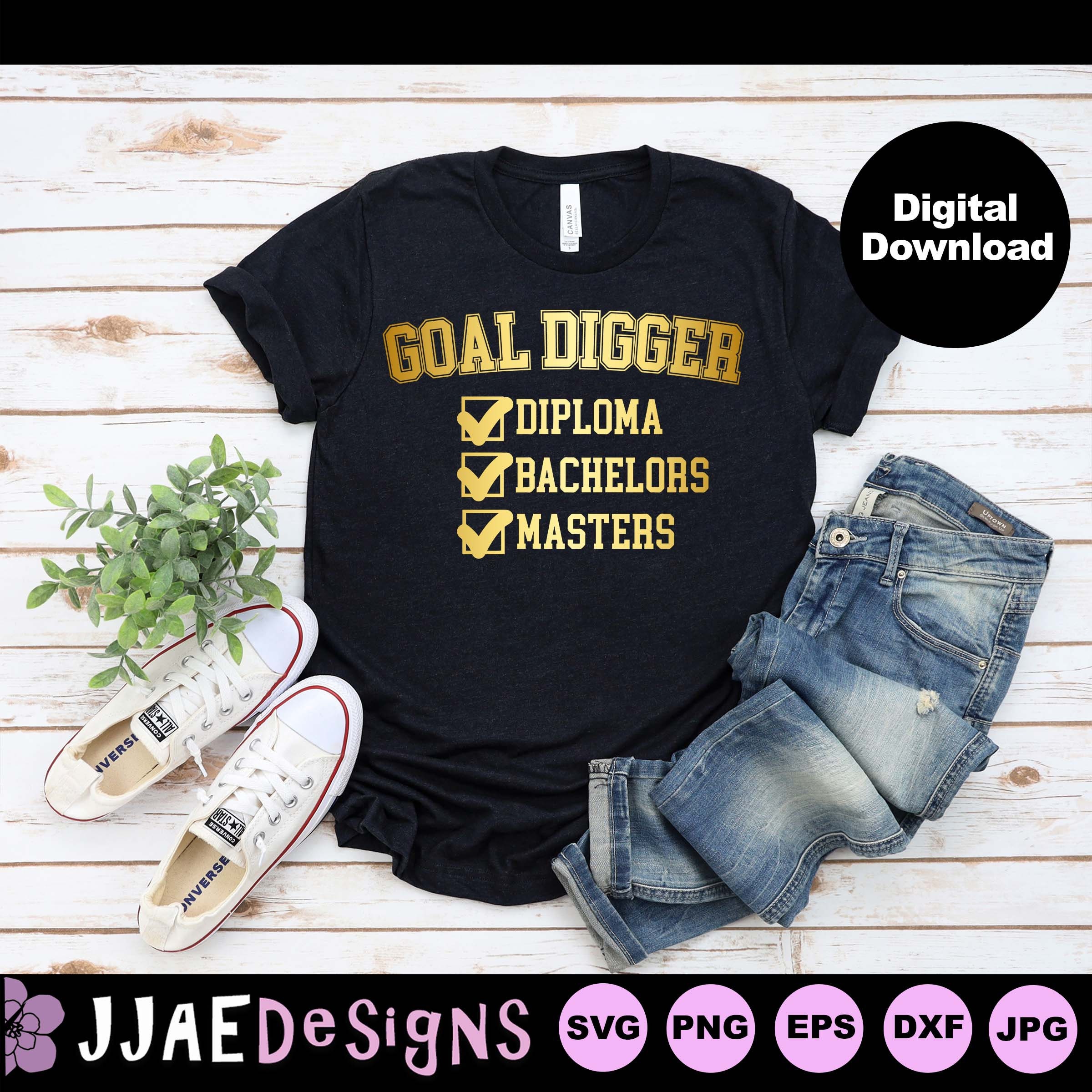 Masters Degree Svg, Goal Digger College Graduate Svg 2023 Graduation ...