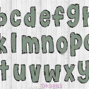 Christmas Alphabet PNG Letters, Doodle Letters PNG Letters, Christmas ...