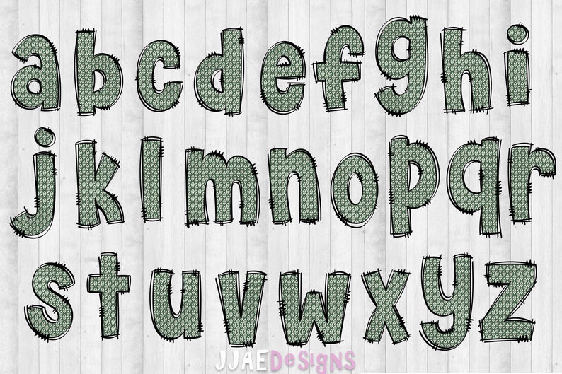 Christmas Alphabet PNG Letters Doodle Letters PNG Letters - Etsy