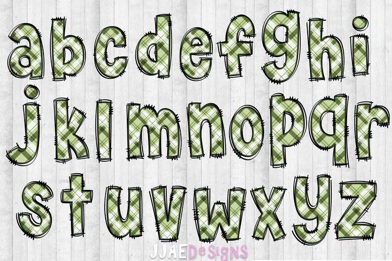Christmas Alphabet PNG Letters Doodle Letters PNG Letters - Etsy