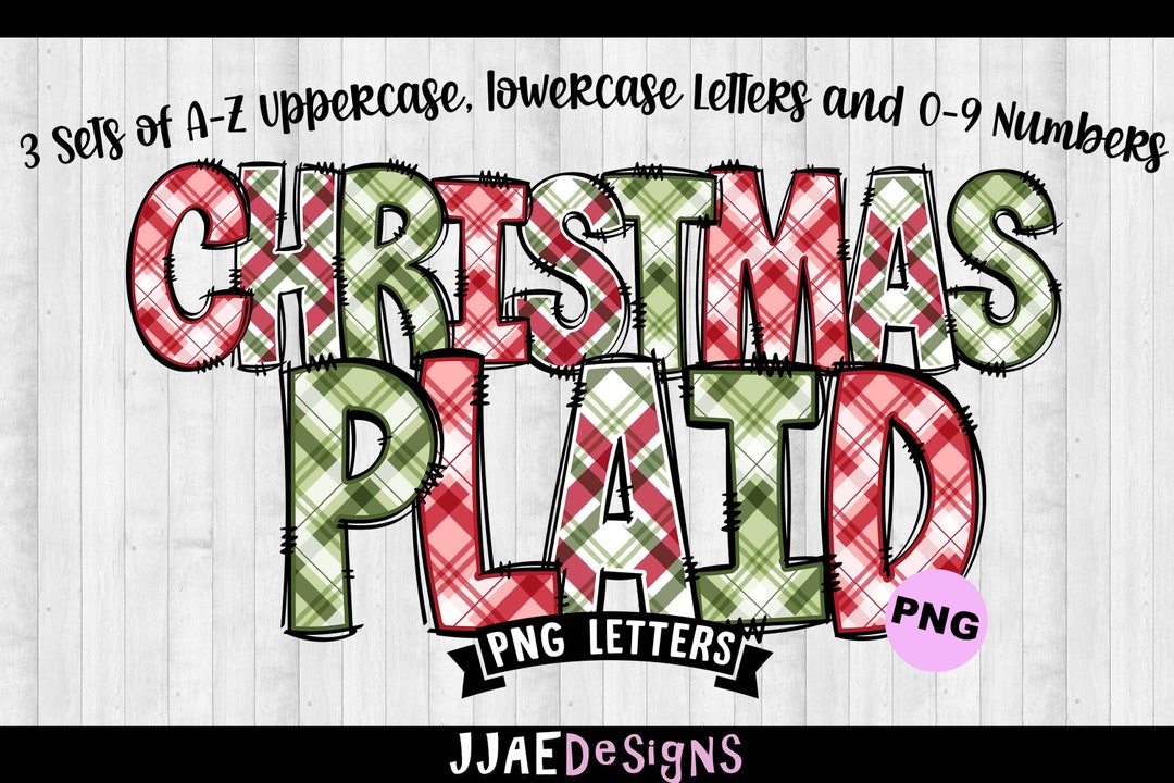 Christmas Alphabet PNG Letters, Doodle Letters PNG Letters, Christmas ...