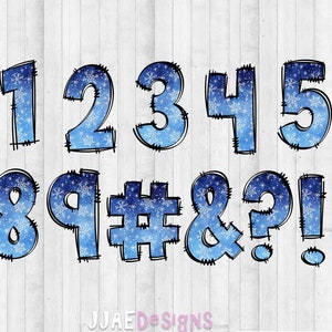 Christmas Alphabet PNG Letters, Winter Snowflake Doodle Letters PNG ...