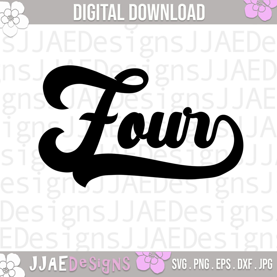 Four Svg 4th Birthday SVG Four Birthday SVG 4 Years Old - Etsy