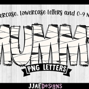 Alphabet PNG, Halloween PNG Letters, Doodle Letters PNG, Mummy Png ...